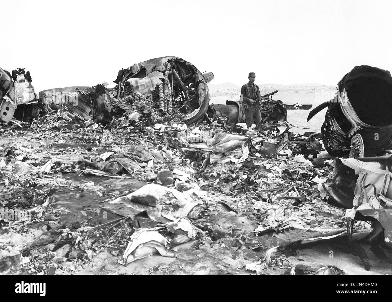 FILE - This Feb. 23, 1973, file photo shows the remains of the fuselage ...