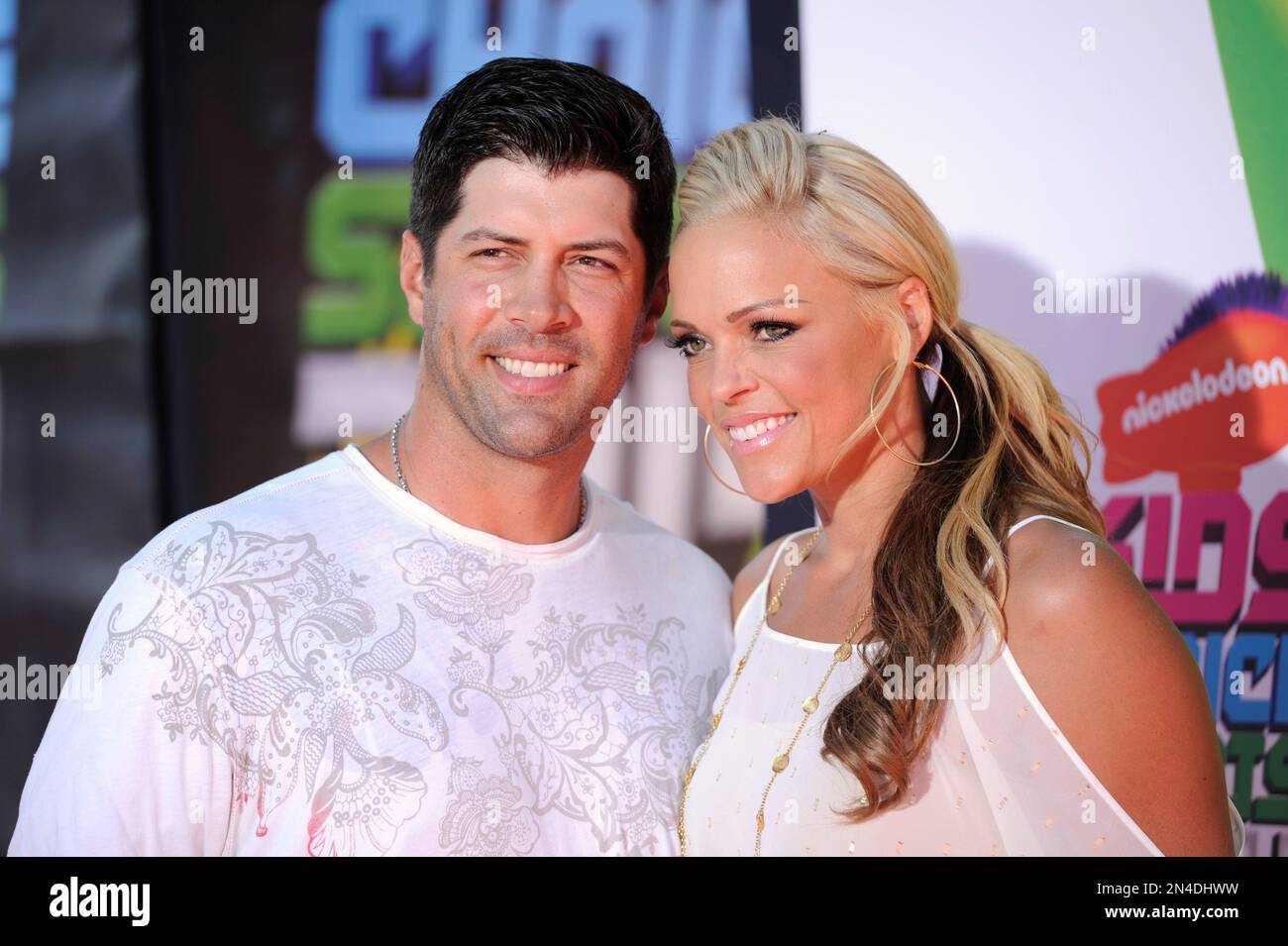Casey Daigle, left, and Softball player Jennie Finch arrives at the ...