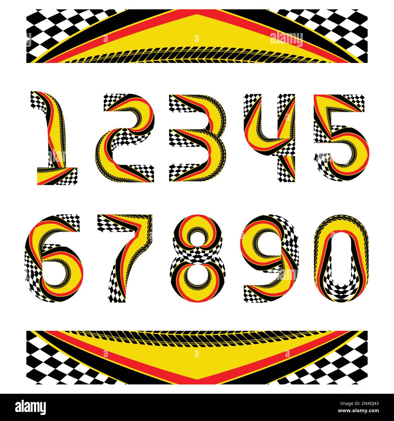 Numbers font sport font Cut Out Stock Images & Pictures - Alamy