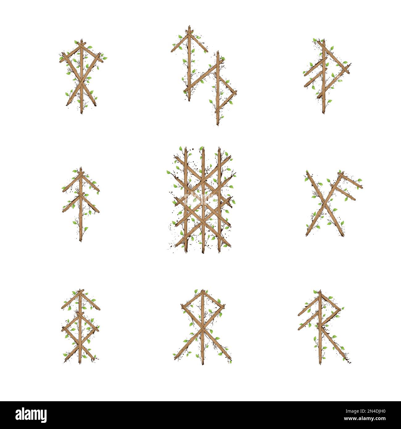 Rune tree Stock Vector Images - Alamy