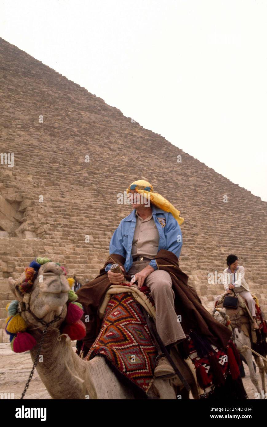 New York City Mayor Edward I. Koch is pictured touring the pyramids and ...