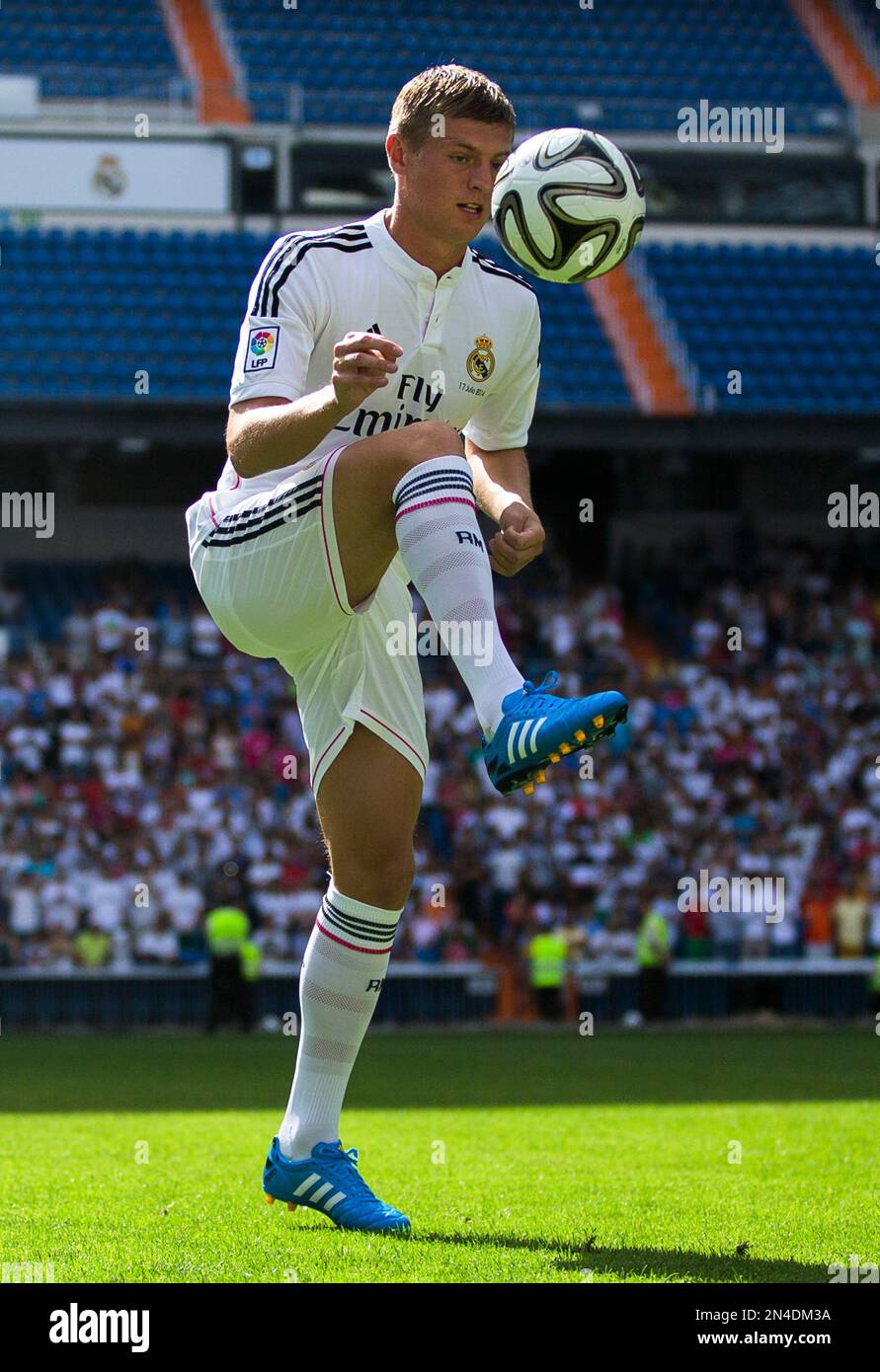 German international soccer player Toni Kroos, controls the ball during ...