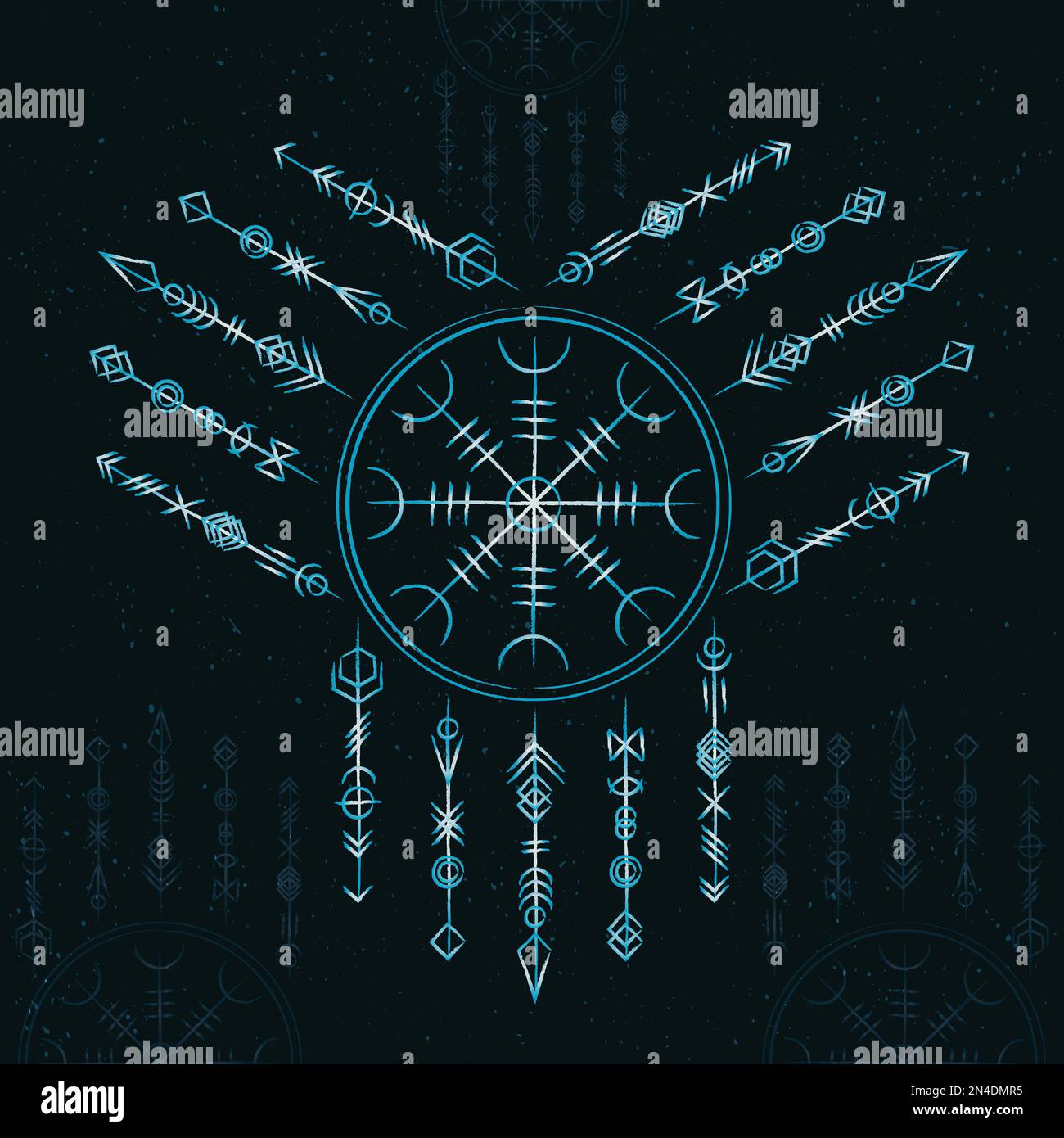 Vegvisir true bright outline wallpaper Stock Vector Image & Art - Alamy
