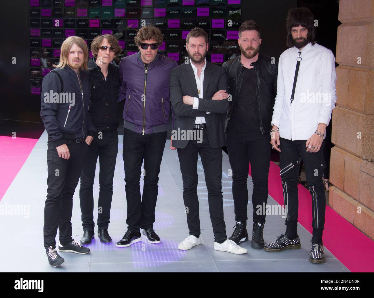 Band members of Kasabian, from left to right Chris Edwards, Jay Mehler ...