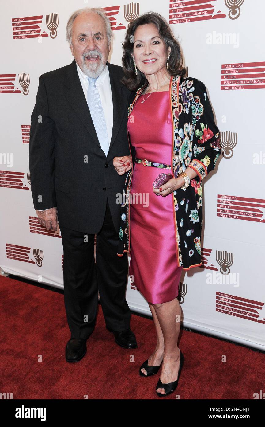 George Schlatter, left, and Jolene Brand arrive at the Israeli ...