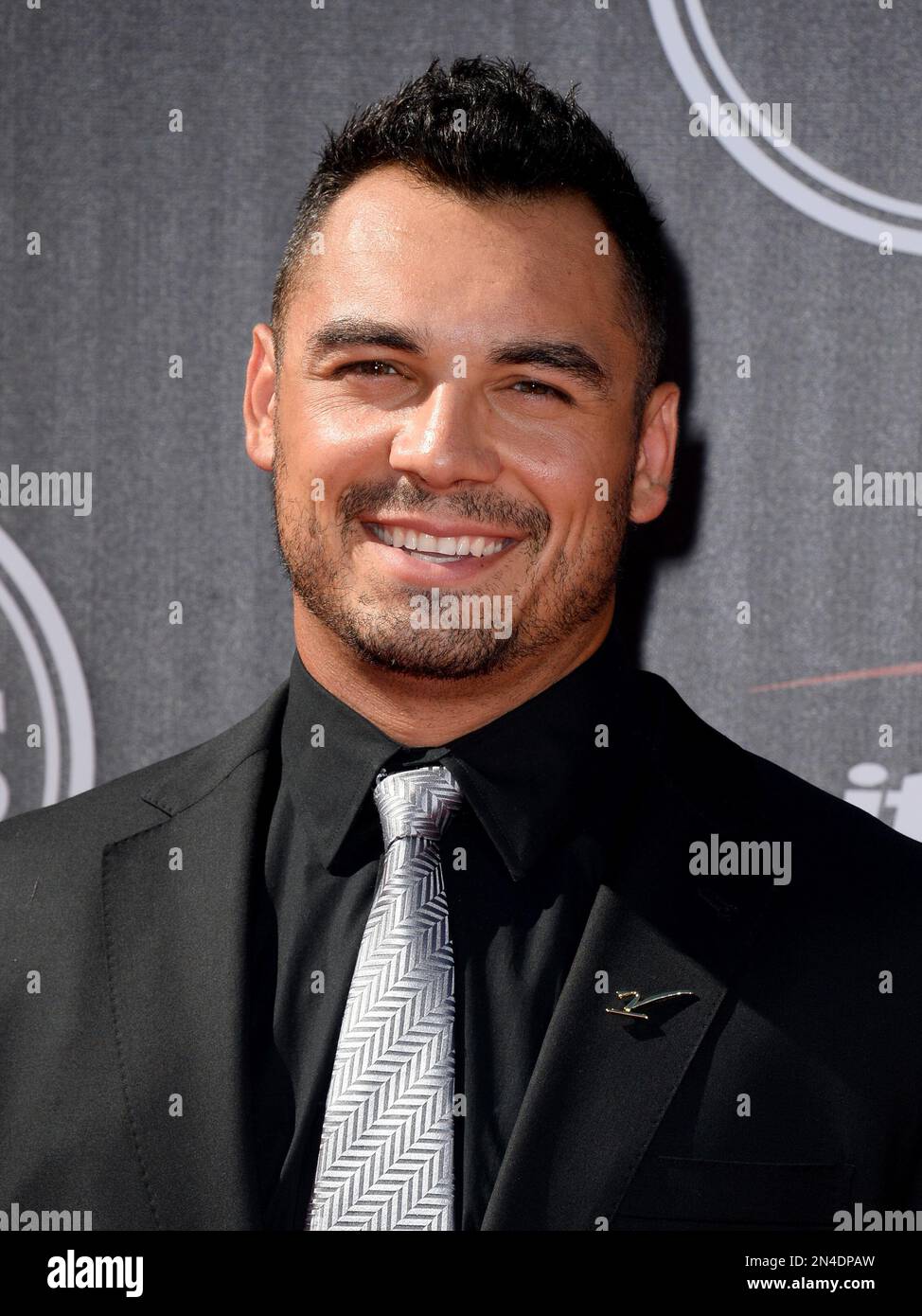 Joseph Fauria of the Detroit Lions arrives at the ESPY Awards at the ...