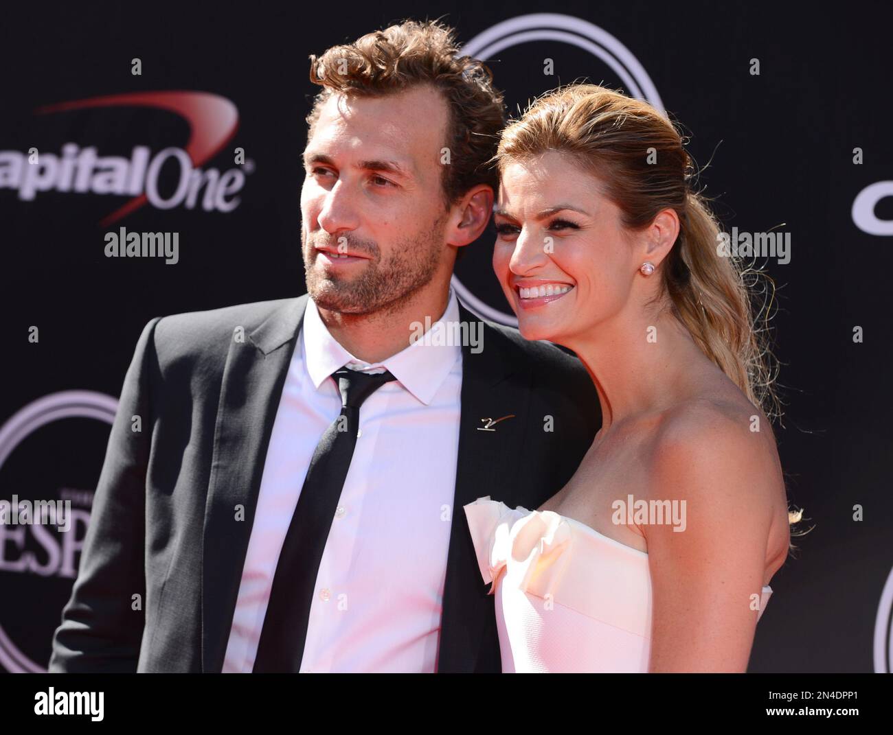 Hockey player Jarret Stoll and TV personality Erin Andrews arrive at ...