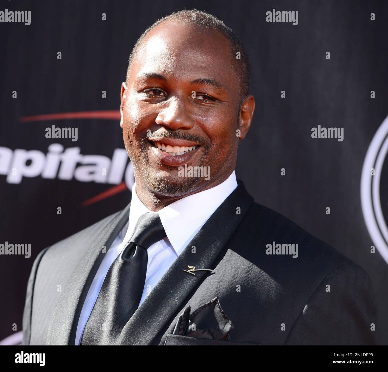 Former boxer Lennox Lewis arrives at the ESPY Awards at the Nokia ...