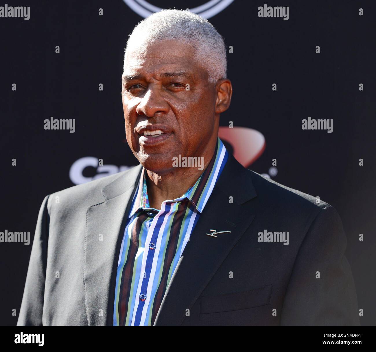NBA legend Julius Erving arrives at the ESPY Awards at the Nokia ...