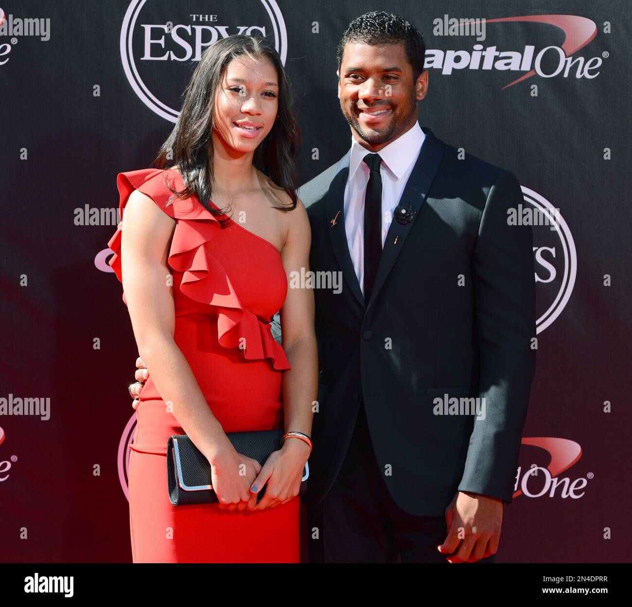 Seattle Seahawk and Superbowl champion Russell Wilson, right, and ...