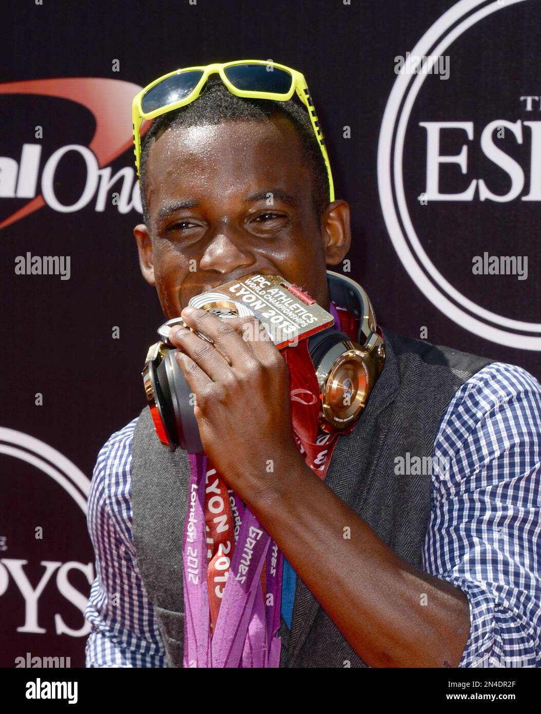 Blade runner Blake Leeper arrives at the ESPY Awards at the Nokia ...