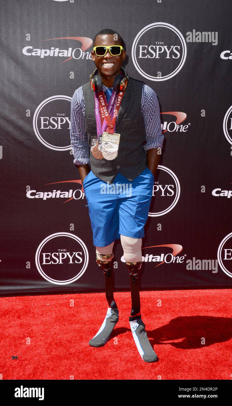 Blade runner Blake Leeper arrives at the ESPY Awards at the Nokia ...