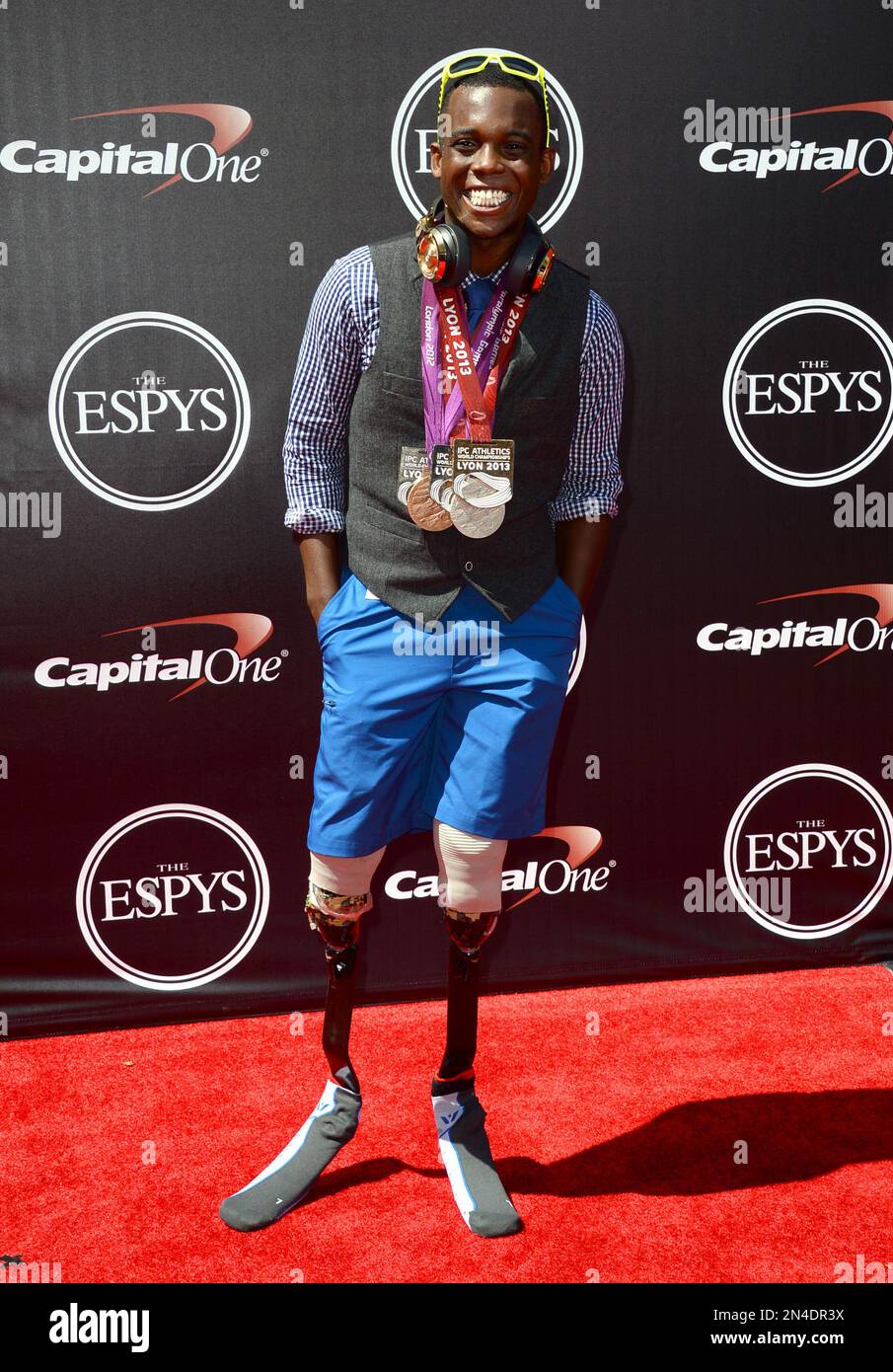 Blade runner Blake Leeper arrives at the ESPY Awards at the Nokia ...
