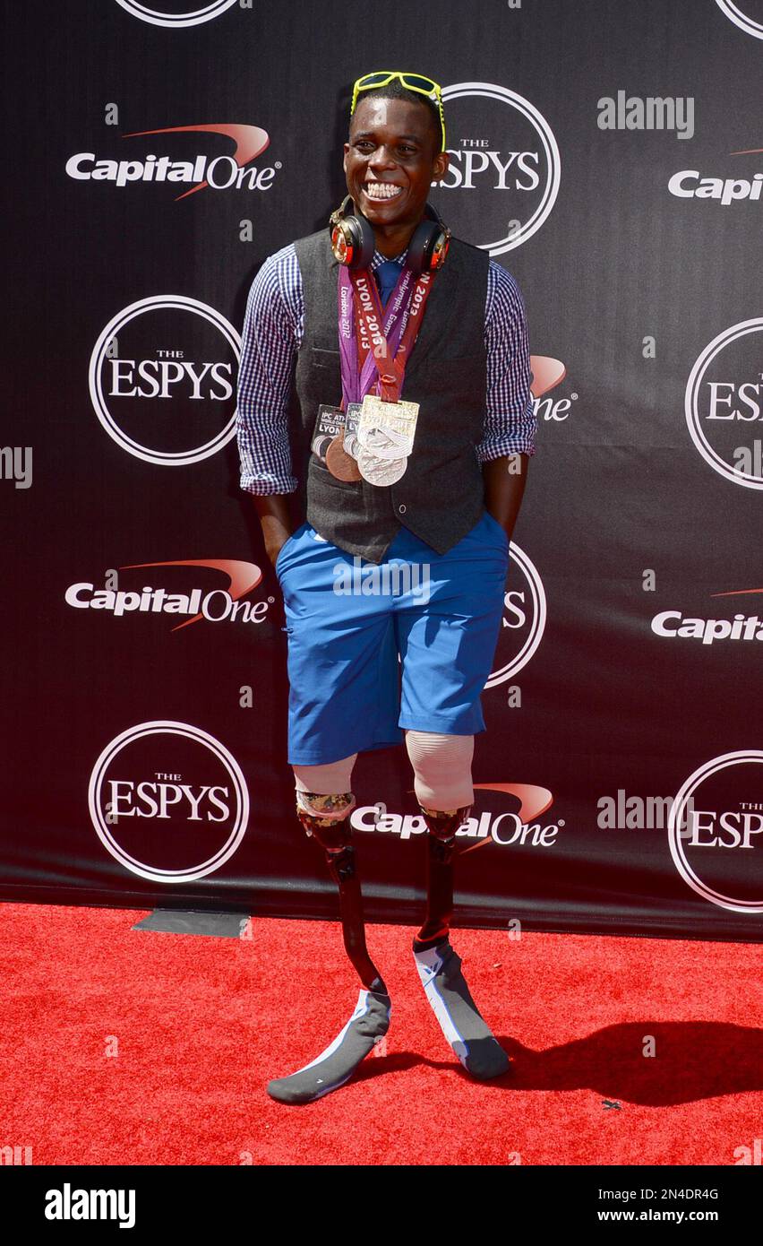 Blade runner Blake Leeper arrives at the ESPY Awards at the Nokia ...