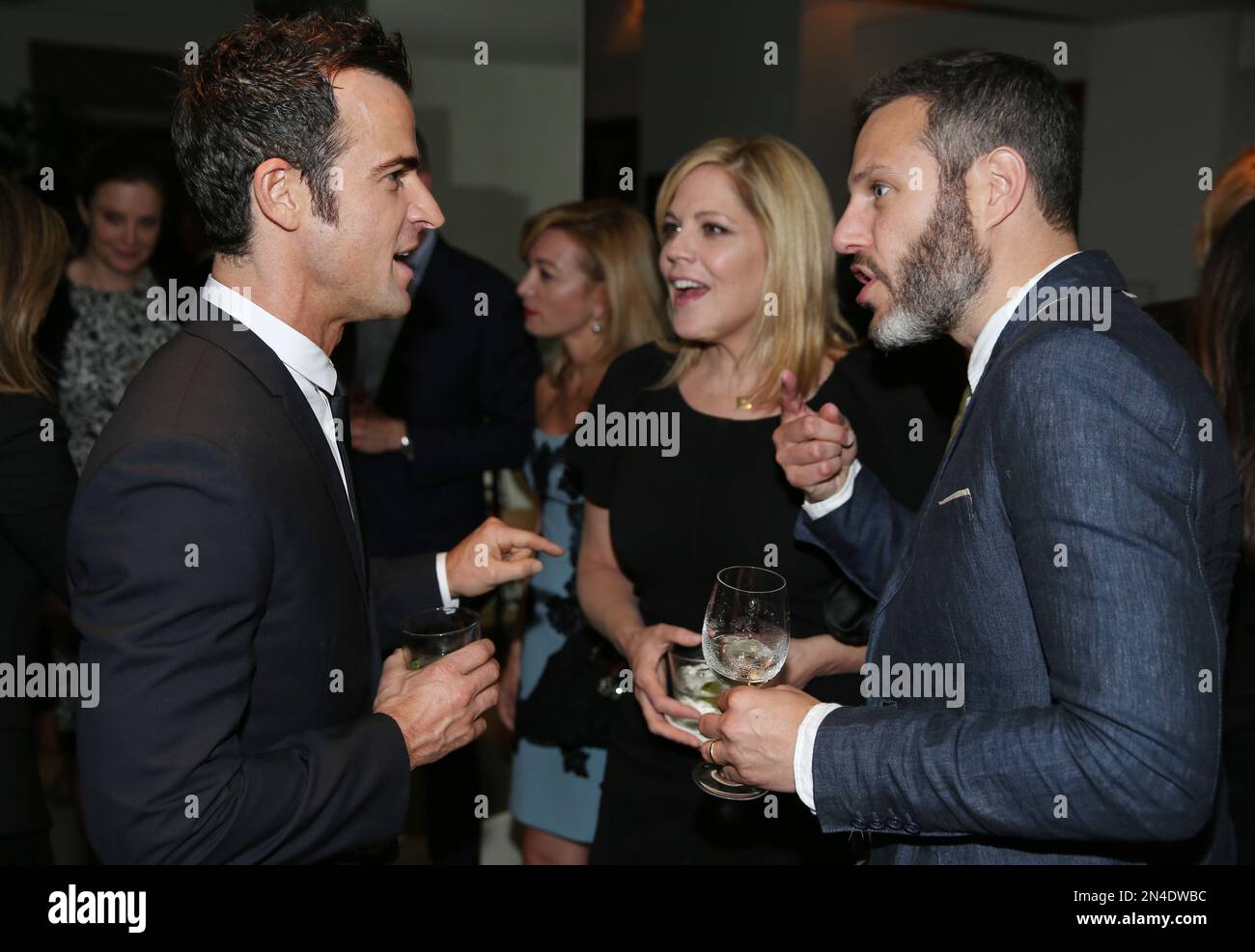 Justin Theroux , left, and Mary McCormack, center, and Michael Morris ...