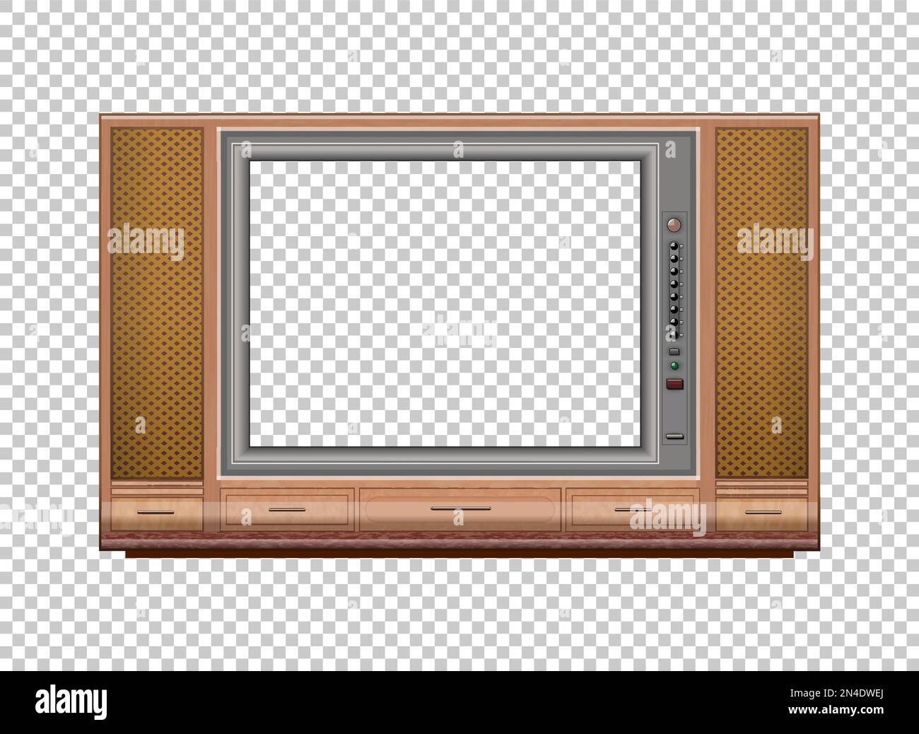 Vector retro television mock hi-res stock photography and images - Alamy