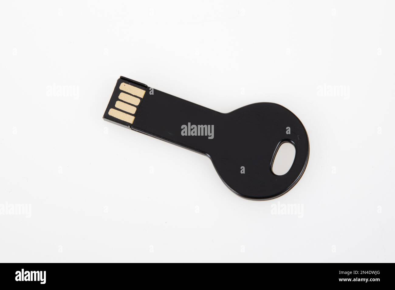black modern USB Flash Drives memory key in white background Stock ...