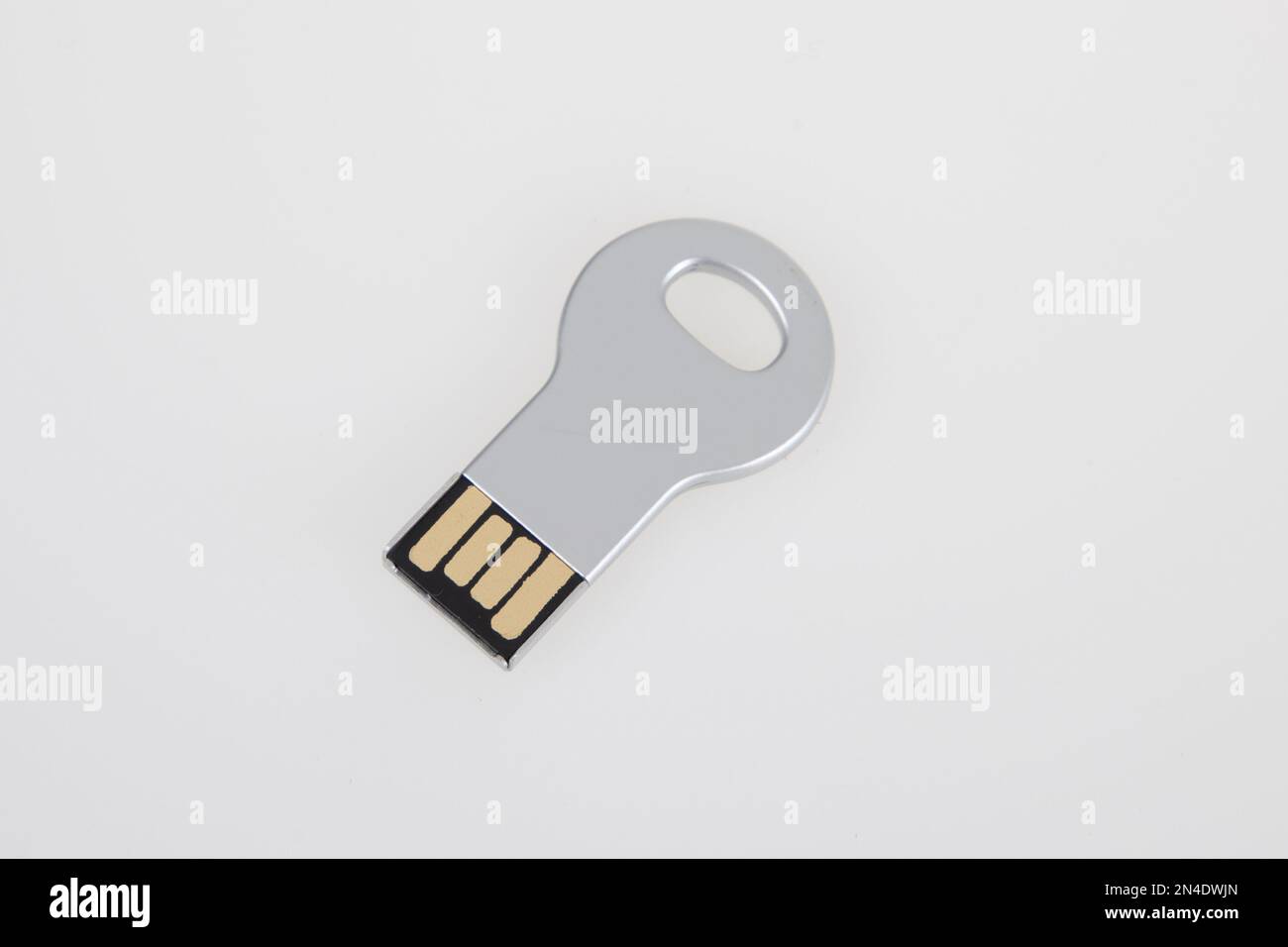 metal silver grey USB key in the shape of gray steel metal USB flash ...