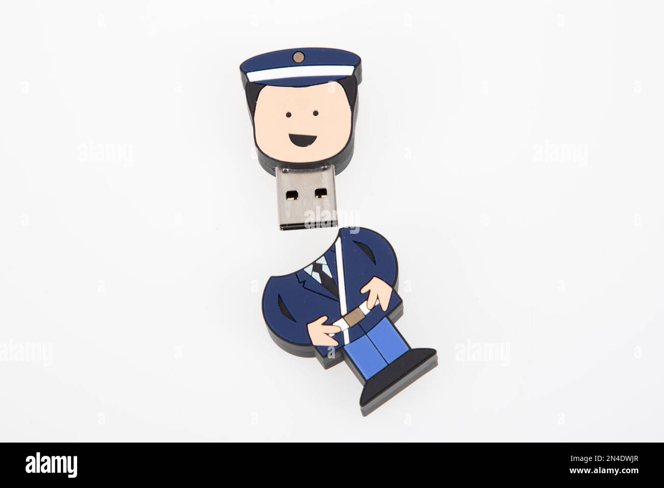 policeman usb flash drive design open key stick memory police man on ...