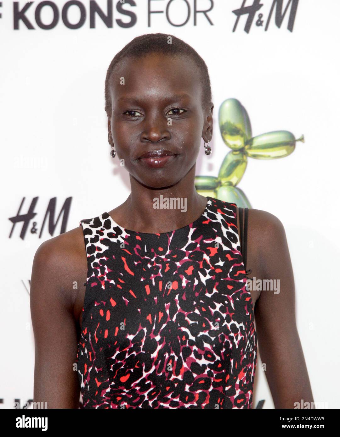 Fashion model Alek Wek attends the opening of the H&M Fifth Avenue ...