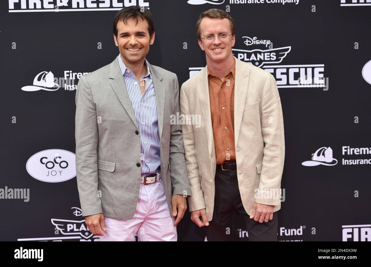 Producer Ferrell Barron, left, and director Roberts Gannaway arrive at ...