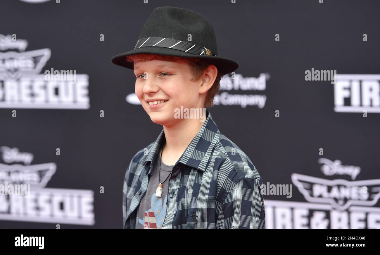 Riley Thomas Stewart arrives at the premiere of Disney’s Planes: Fire ...