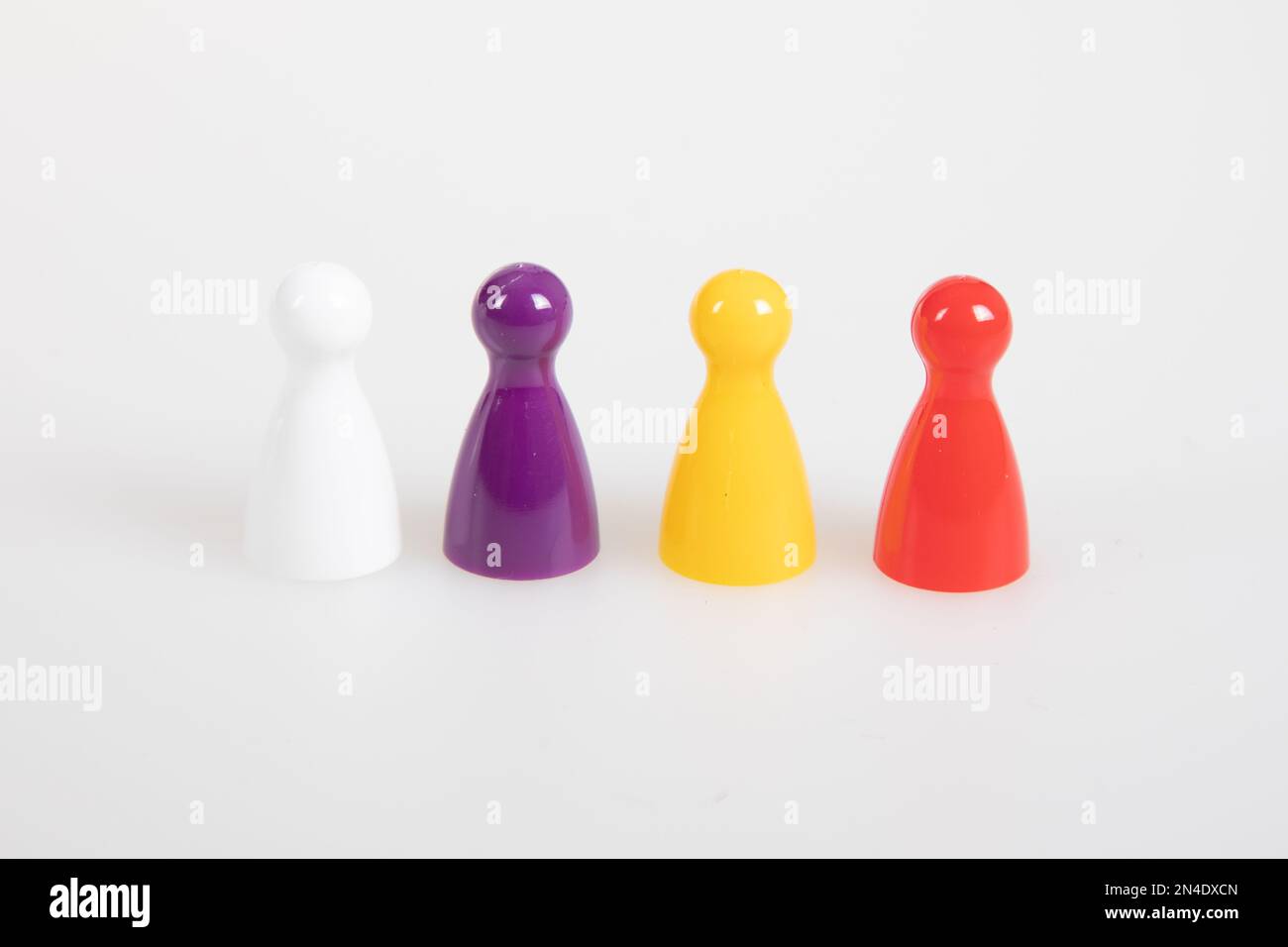 Teams board pieces colorful game pawns groups of game figurines Stock ...