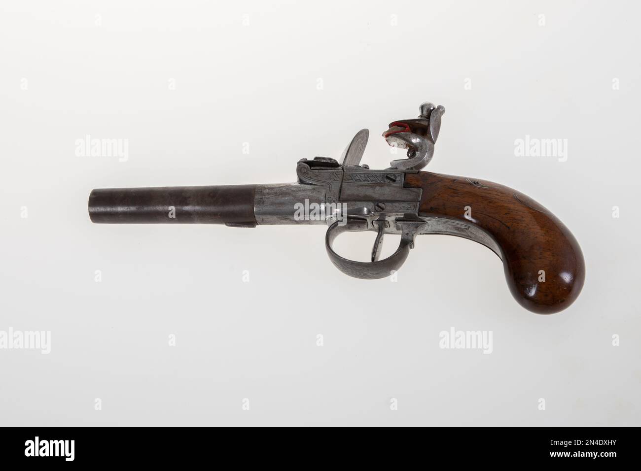 Antique gun with openwork wood carvings and handle firearm pistol ...
