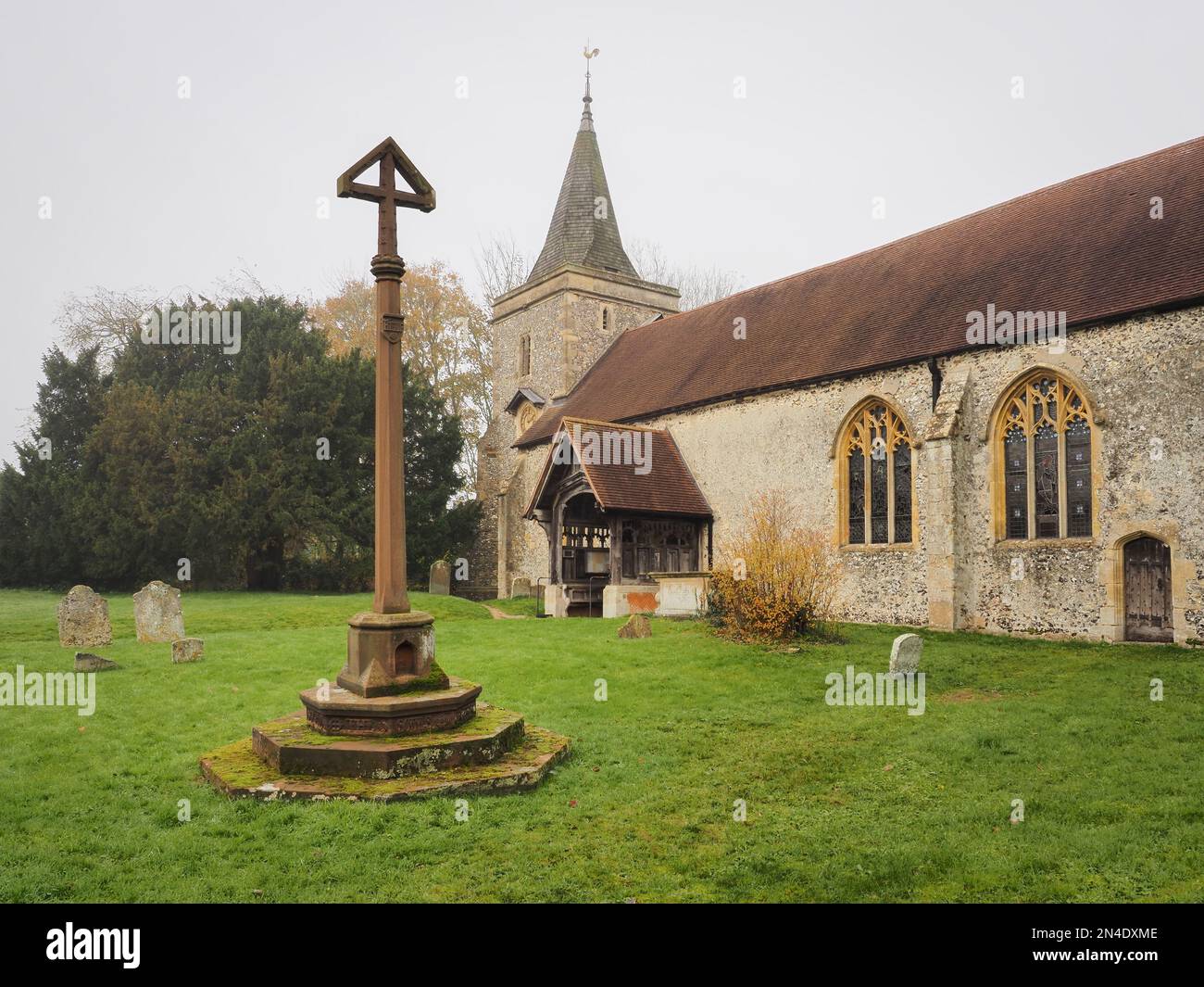 Church of St Peter and St Paul in Yattendon, built in about 1450 ...