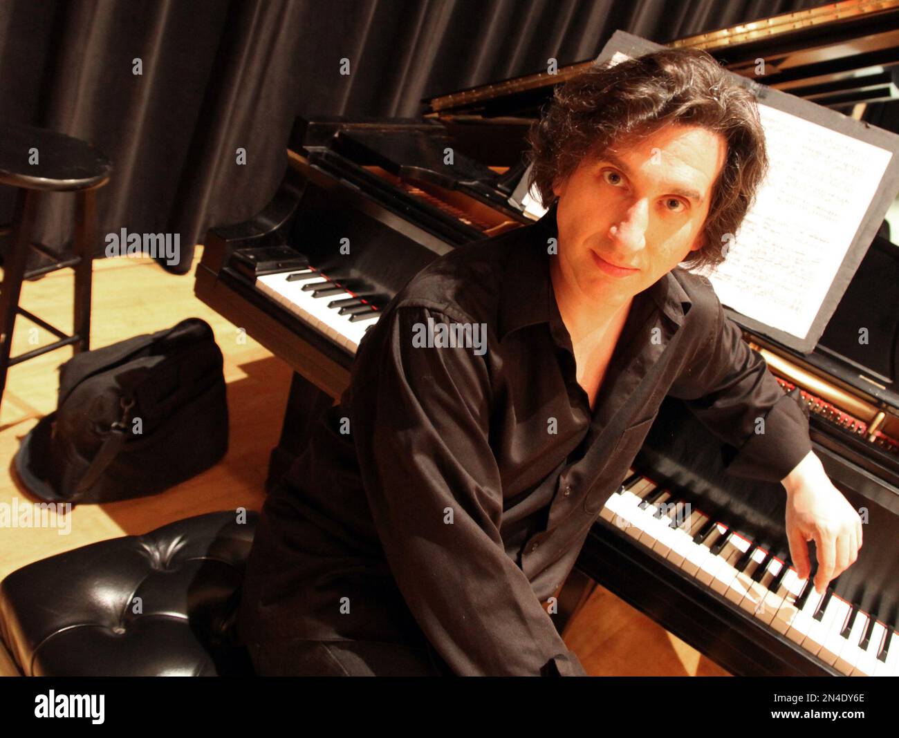 This July 8, 2014, photo shows Hershey Felder at the piano onstage at ...