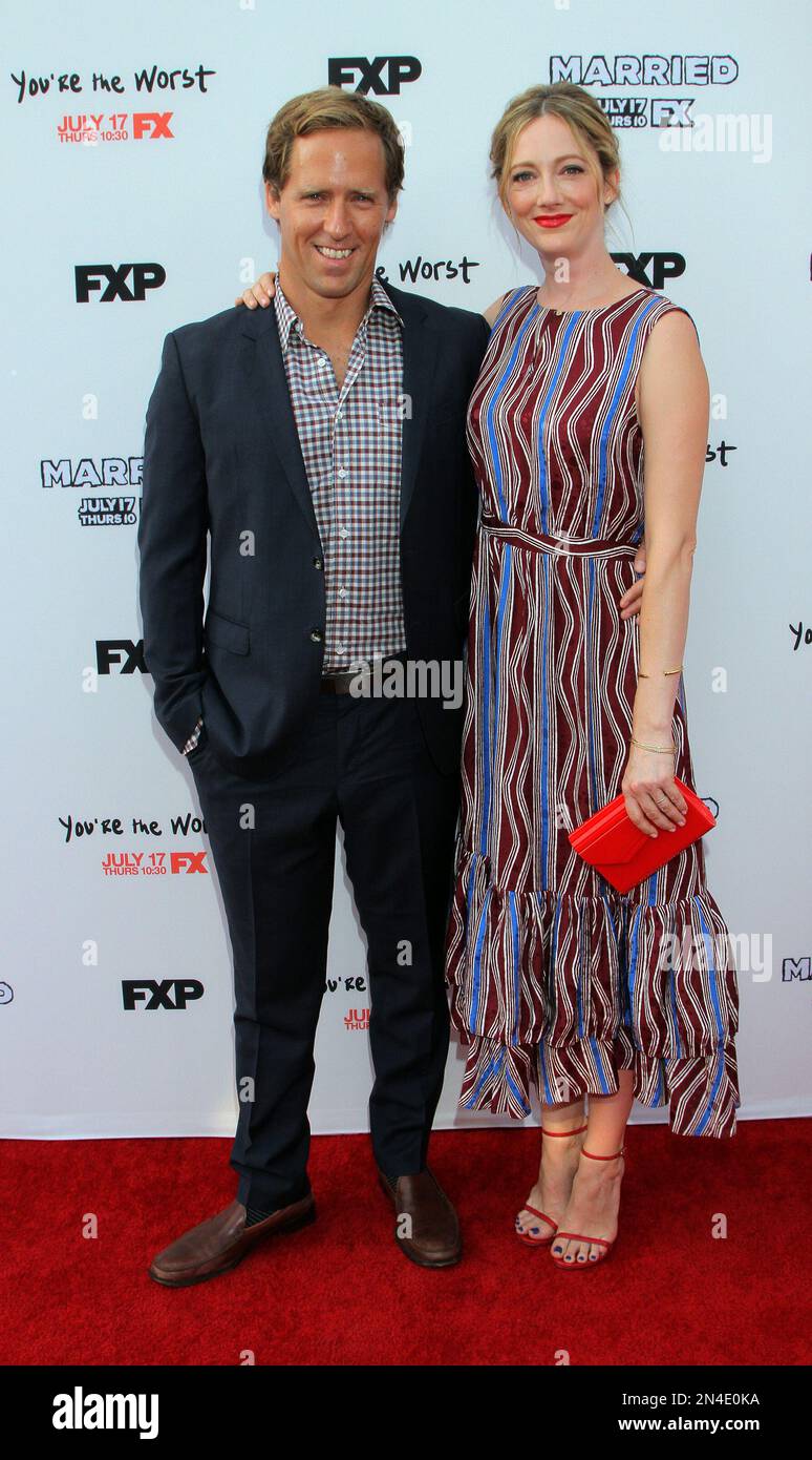 Actors Nat Faxon and Judy Greer seen at LA Premiere Screening of ...
