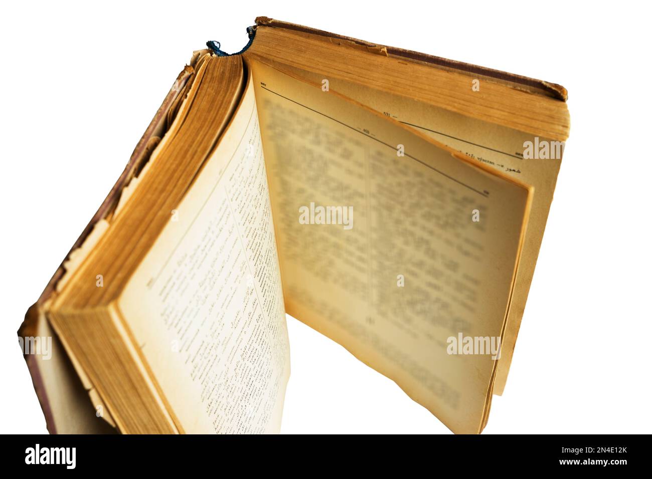 Old open arabian book isolated on white,close up Stock Photo - Alamy