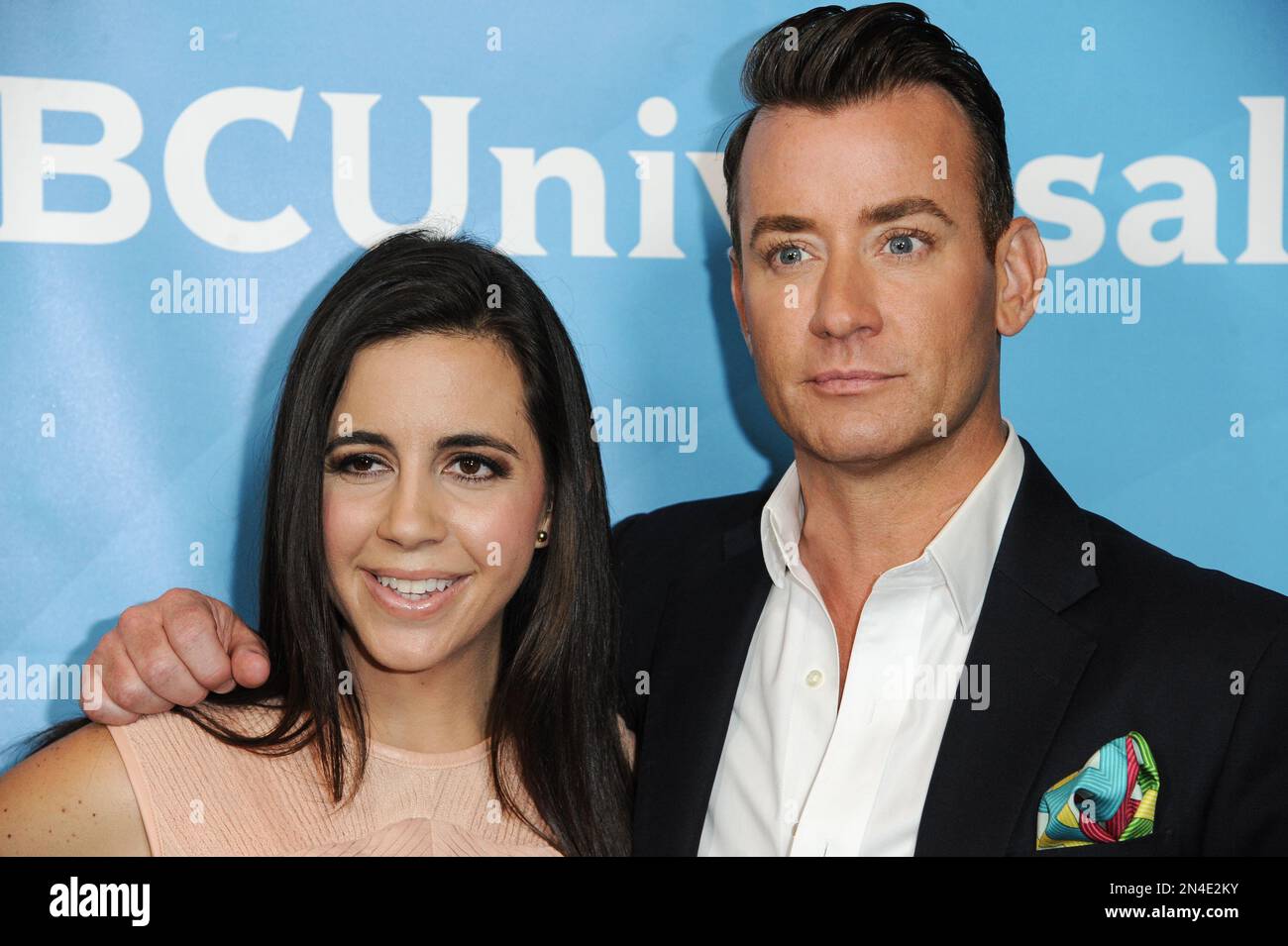 Samantha DeBianchi , left, and Chris Leavitt attend the NBC 2014 Summer ...