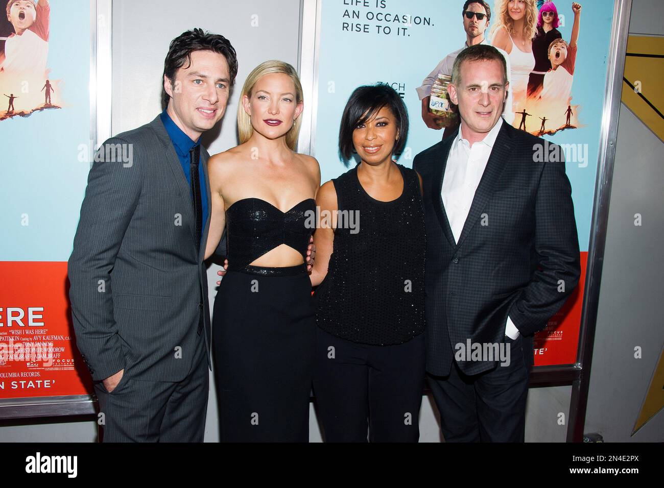 Zach Braff, from left, Kate Hudson, Peter Schlessel and Christine Birch ...