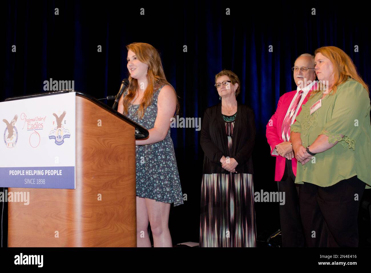 From left to right, Amanda Christ, F.O.E. Past Grand Madam President ...