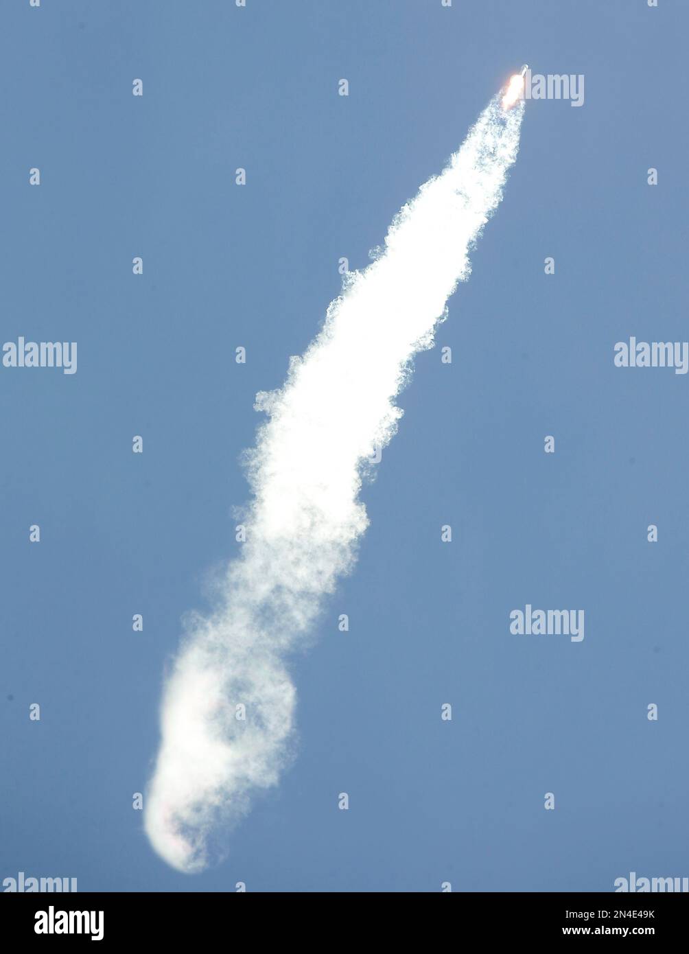A SpaceX Falcon 9 rocket, carrying a payload of Orbcomm communications ...