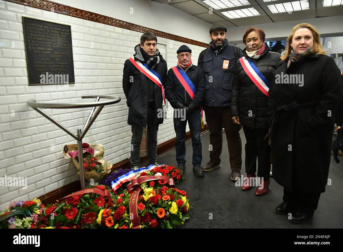 Tribute of the nine people killed by the French police during the ...