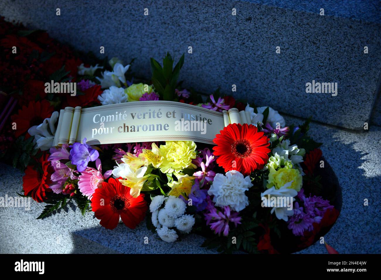 Tribute of the nine people killed by the French police during the ...