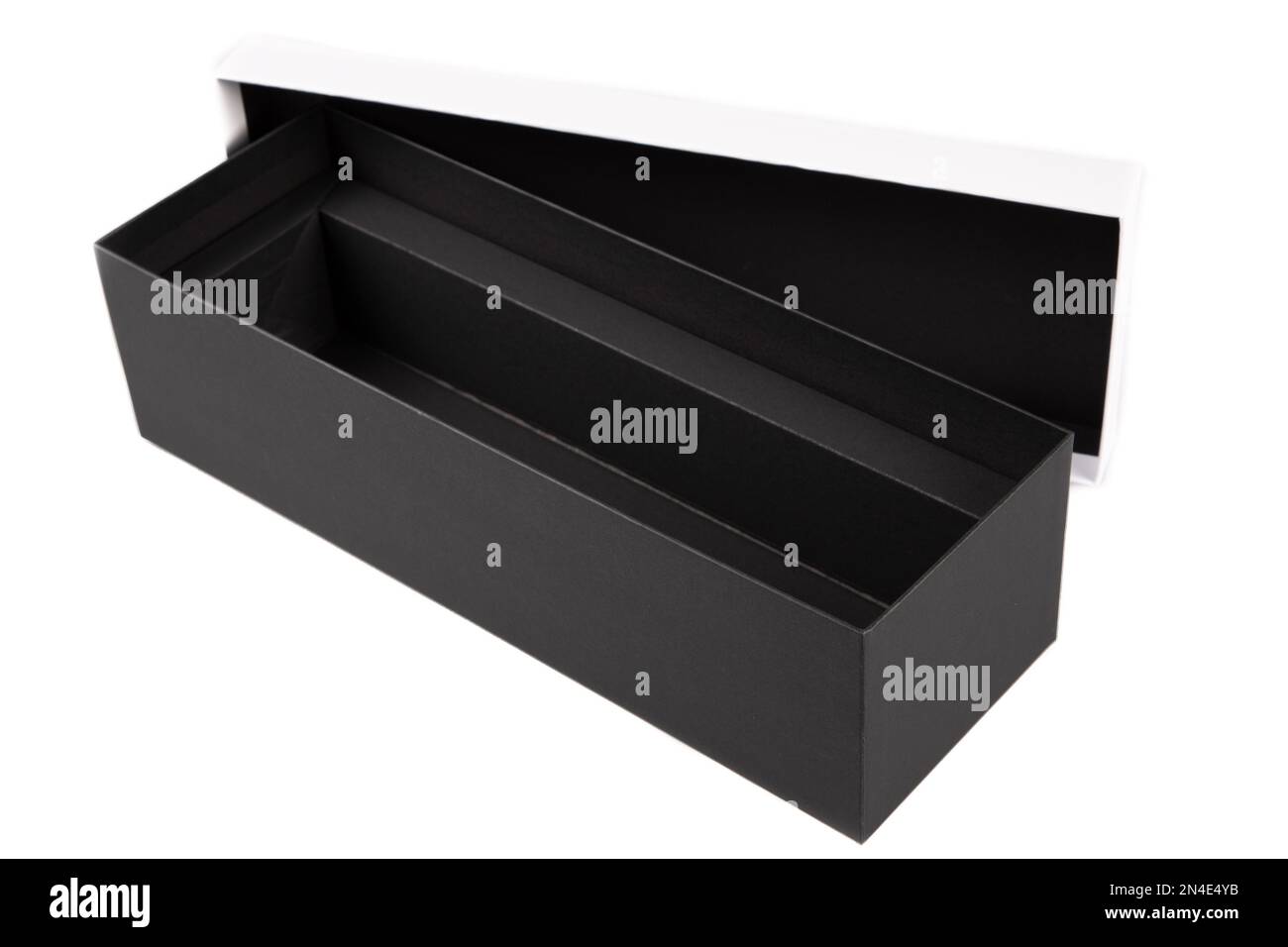 Blank black Product Package Box Container Packaging on white background ...