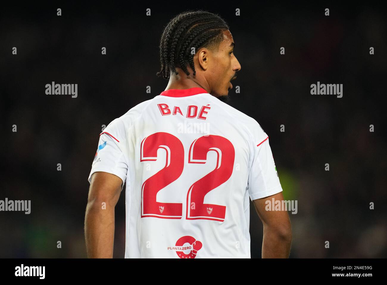 Loic Bade of Sevilla FC during the La Liga match between FC Barcelona ...