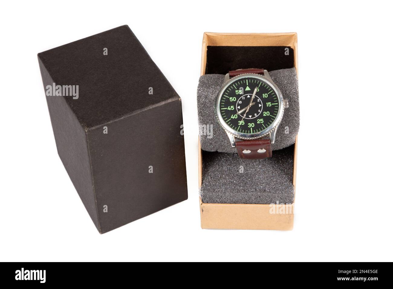 Gold watch in a box hi-res stock photography and images - Alamy