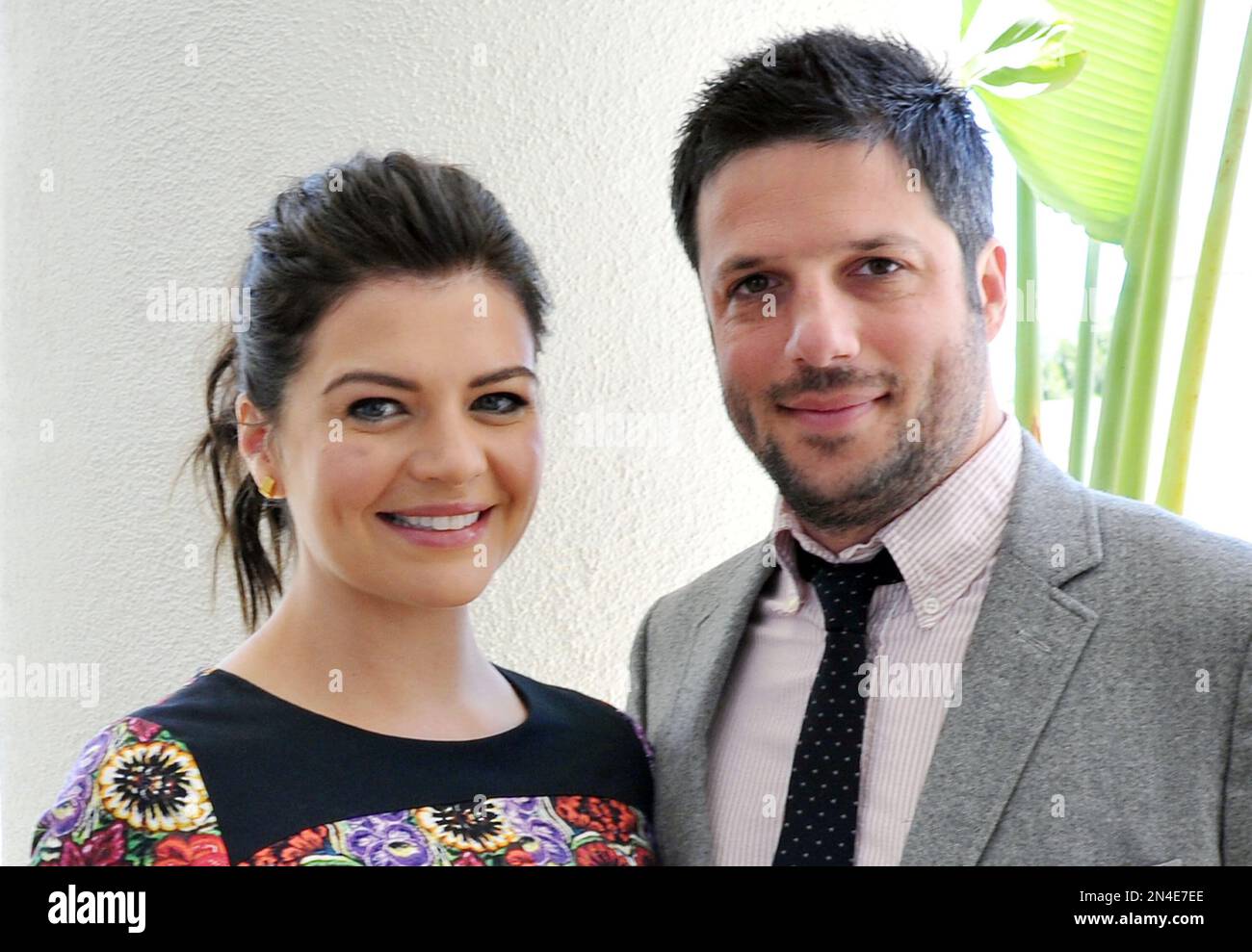 Casey Wilson at left, and David Caspe pose for a portrait at The ...