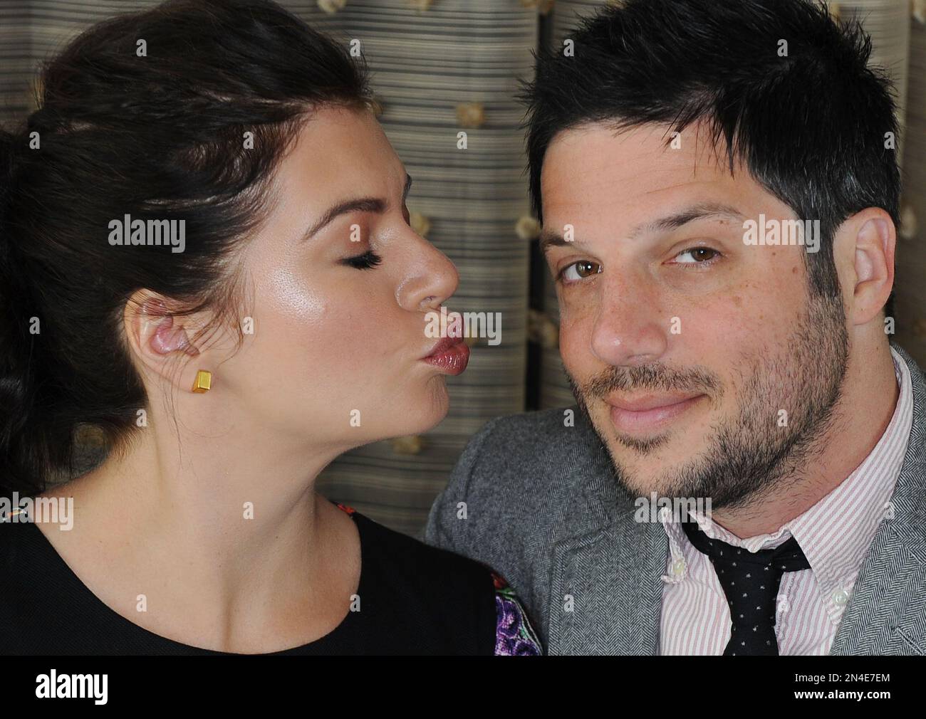 Actress Casey Wilson, left, and creator David Caspe from the NBC sitcom ...