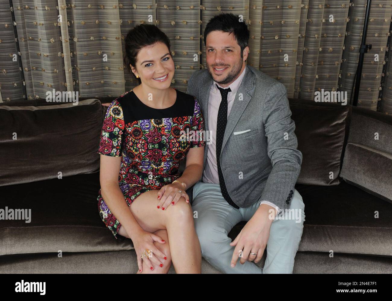 Actress Casey Wilson, left, and creator David Caspe from the NBC sitcom ...