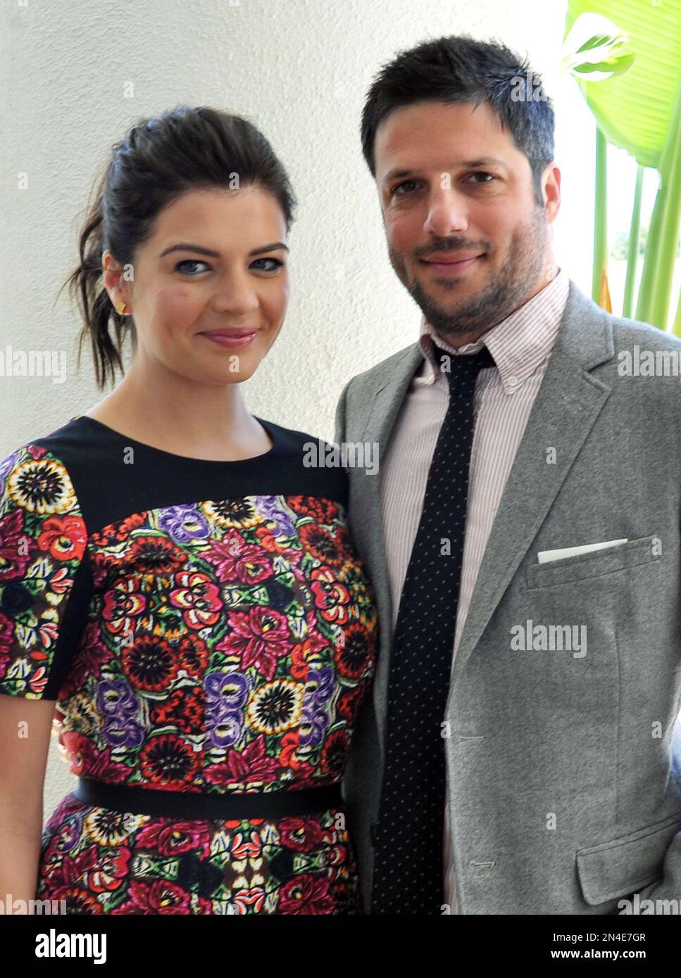 Casey Wilson at left, and David Caspe pose for a portrait at The ...