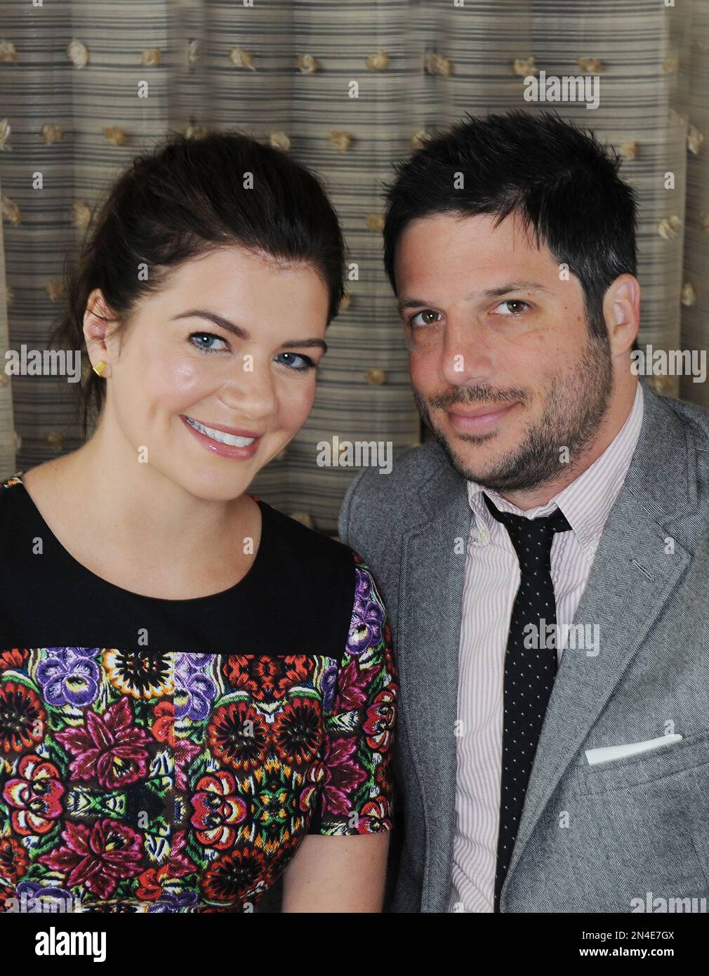 Casey Wilson at left, and David Caspe pose for a portrait at The ...