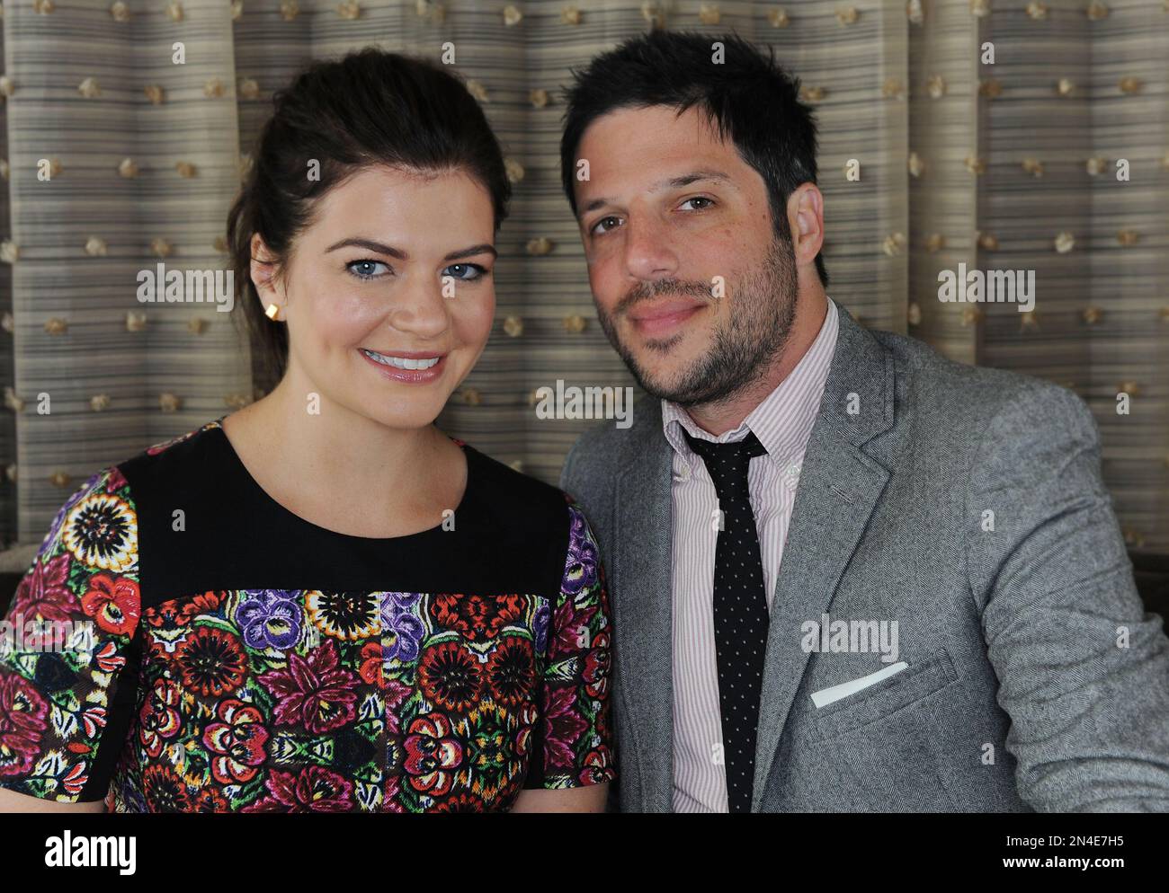 Casey Wilson at left, and David Caspe pose for a portrait at The ...