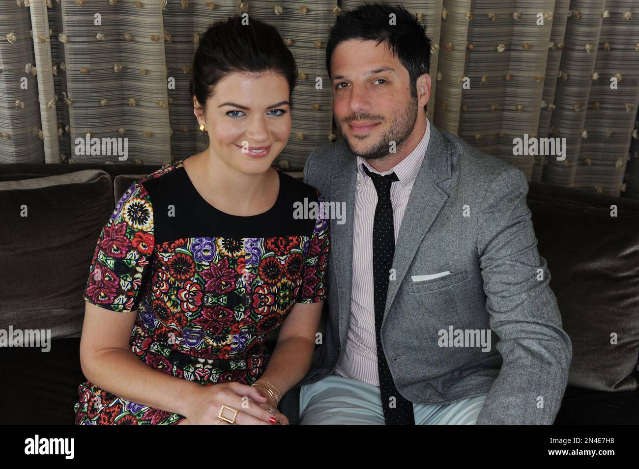 Actress Casey Wilson, left, and creator David Caspe from the NBC sitcom ...