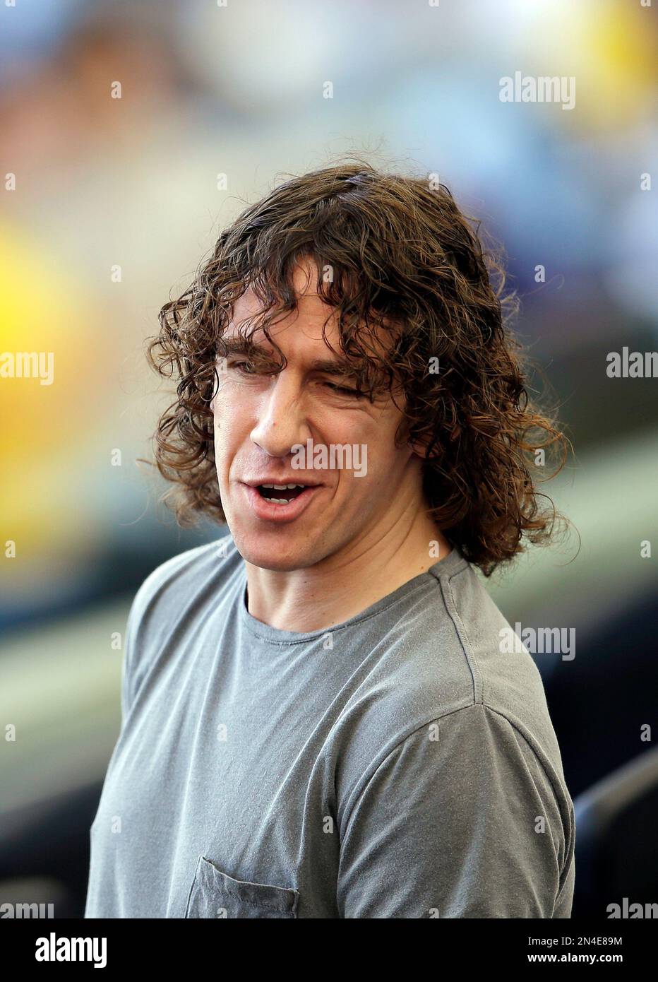 FC Barcelona former player Carles Puyol arrives to attend the World Cup ...