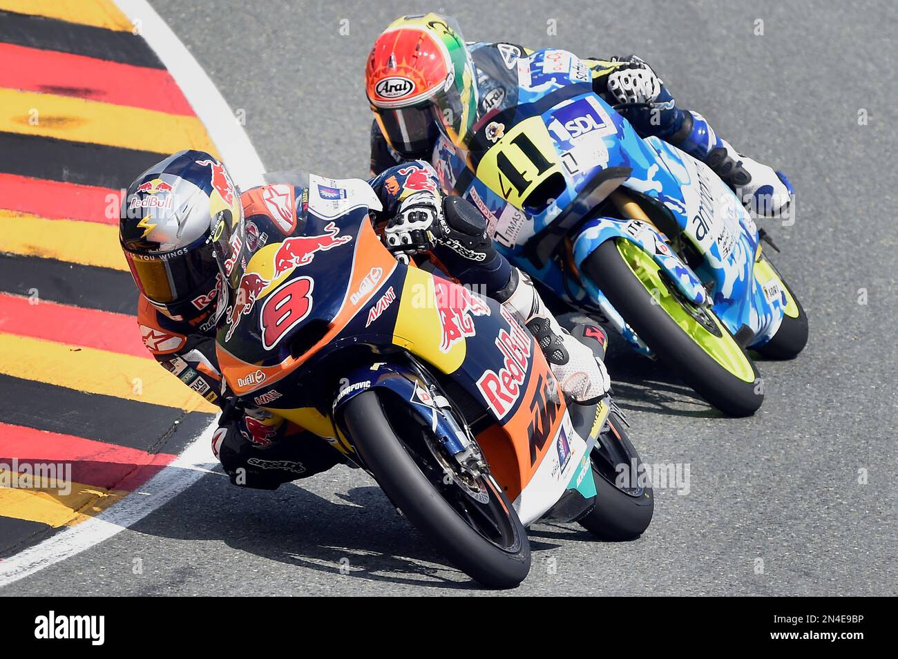 Jack Miller, left, from Australia and Brad Binder, right, from South ...